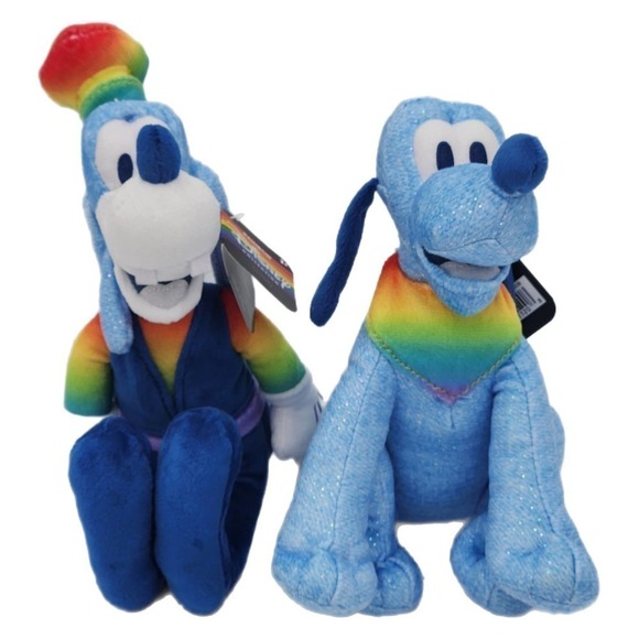 Disney | Toys | Rainbow Collection Disney Goofy Pluto Plush Toy Set Of ...